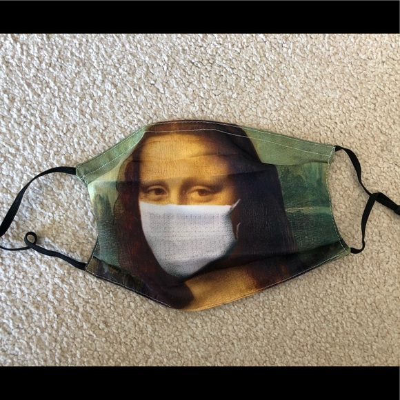 Accessories | Mona Lisa Leonardo Da Vinci Satire Face Mask Satin ...